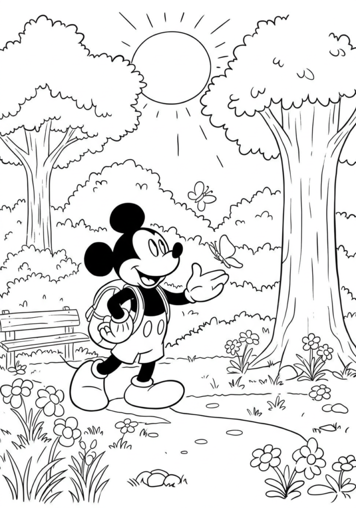 Free Printable Mickey Mouse Coloring Pages: Click Download Now